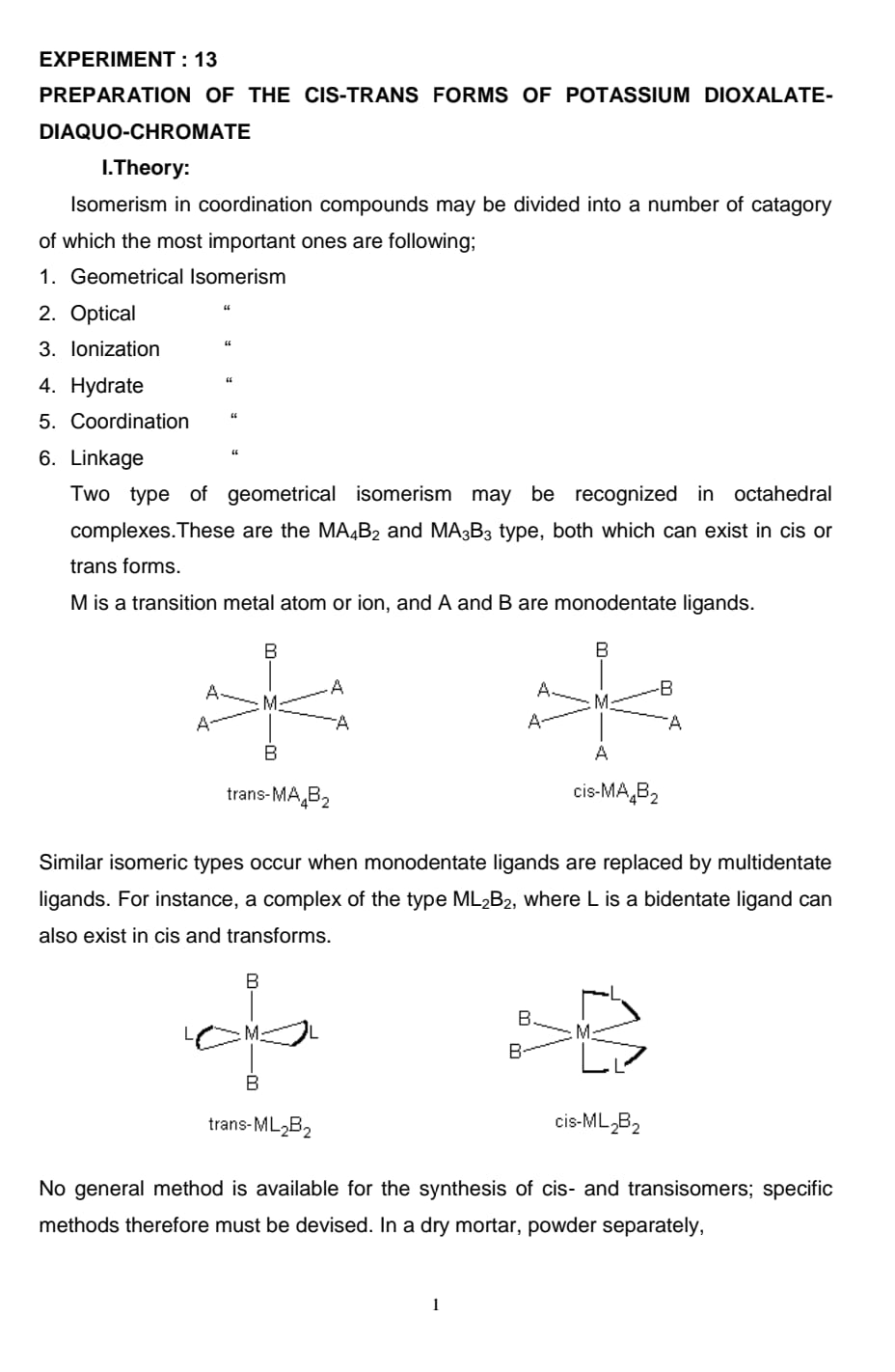 Solved EXPERIMENT : 13 PREPARATION OF THE CIS-TRANS FORMS OF | Chegg.com