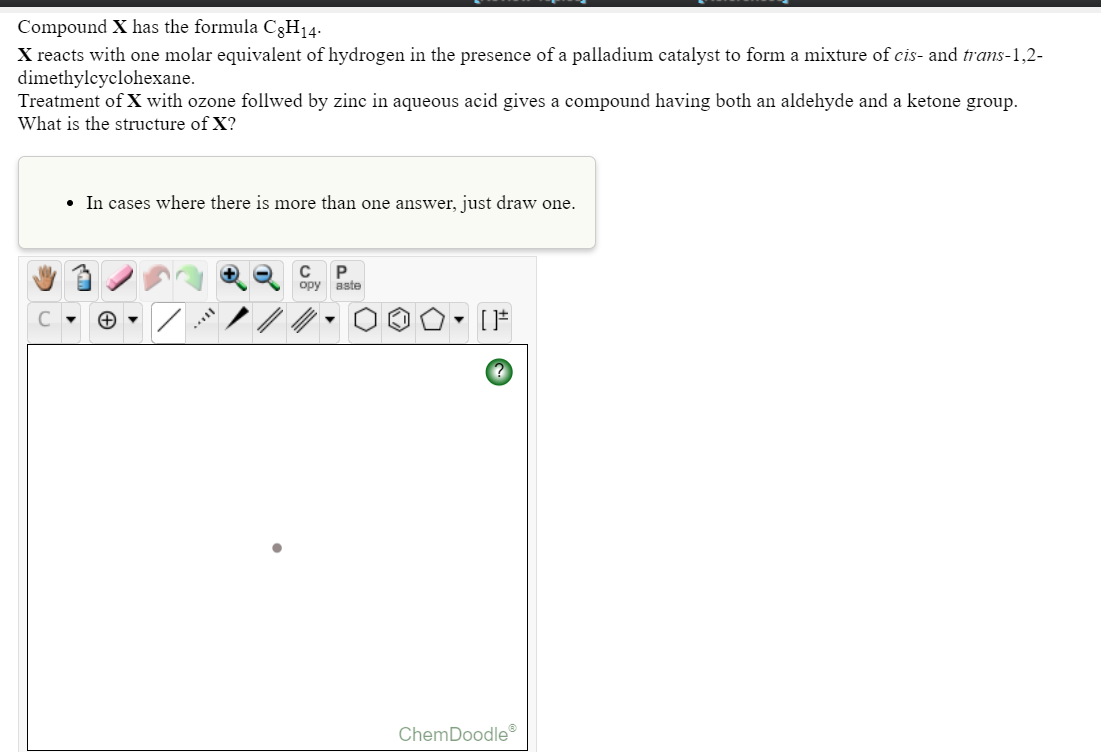 Solved Compound X has the formula C2H14- X reacts with one | Chegg.com
