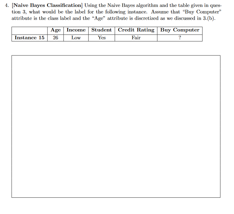 Solved [Decision Tree and Data Types] Consider the given | Chegg.com