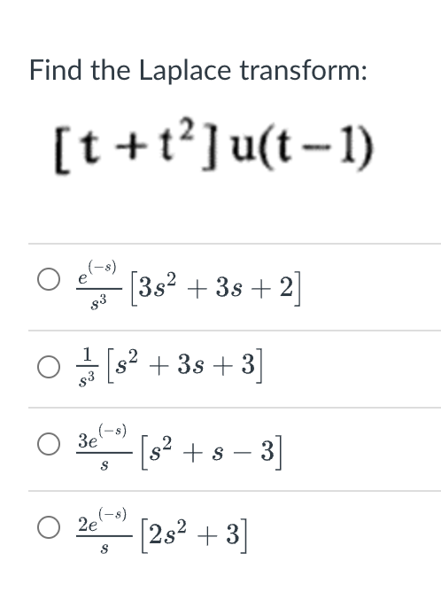 Solved Find the Laplace | Chegg.com