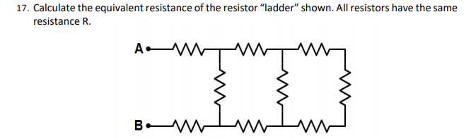 Solved 17. Calculate the equivalent resistance of the | Chegg.com
