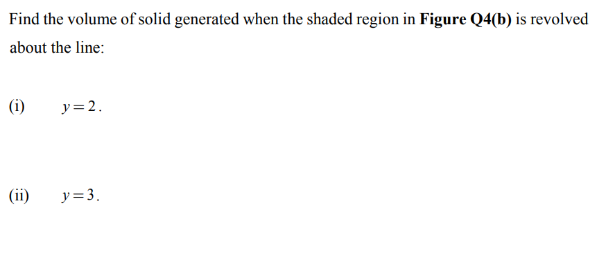 Solved Figure Q4(b) shows a region that bounded by the curve | Chegg.com