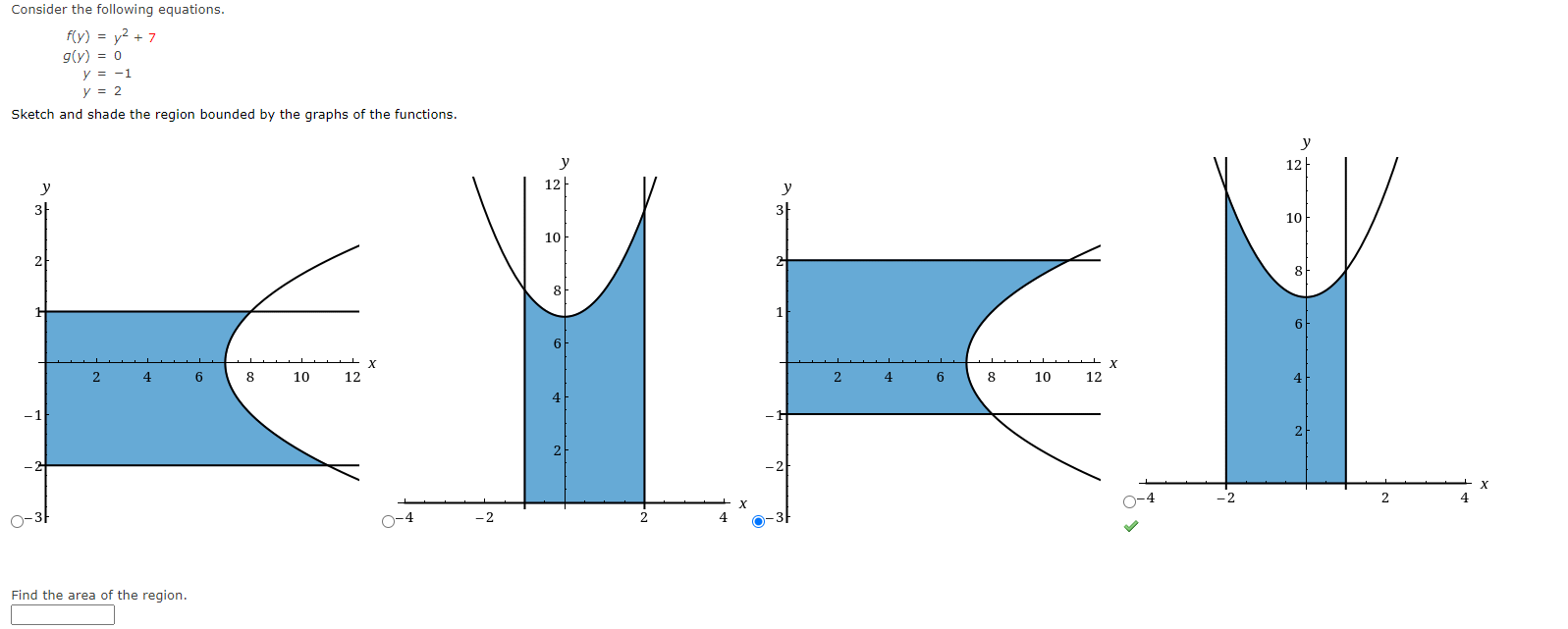 Solved Consider the following equations. y = -x2 + 4x + 4 y | Chegg.com