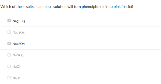 Solved Which of these salts in aqueous solution will turn | Chegg.com