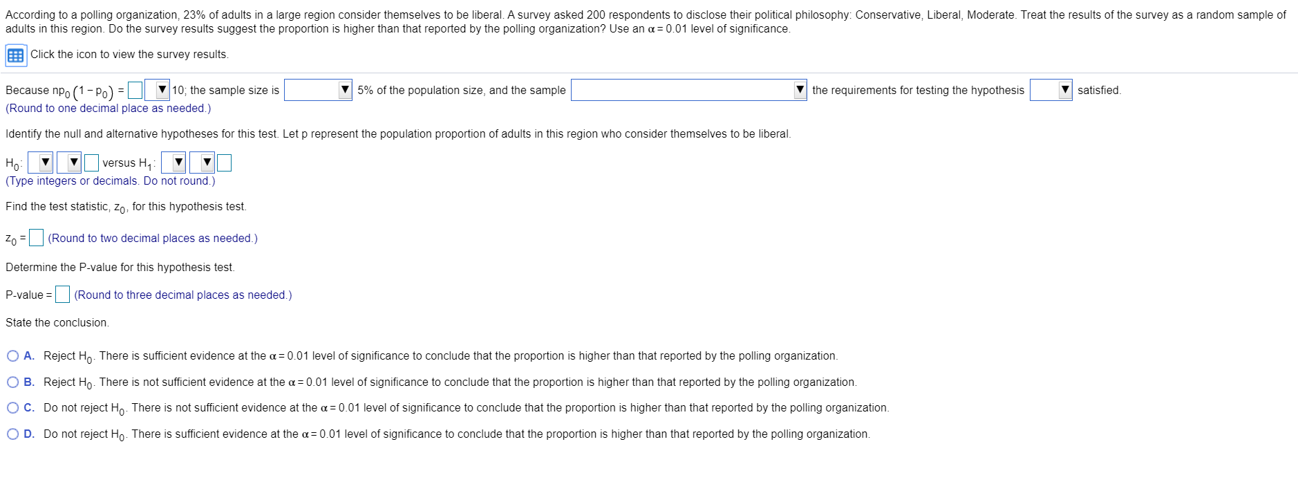 According to a polling organization, 23% of adults in | Chegg.com
