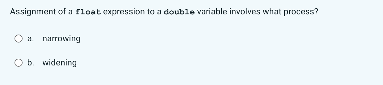 Solved Assignment Of A Float Expression To A Double Variable 