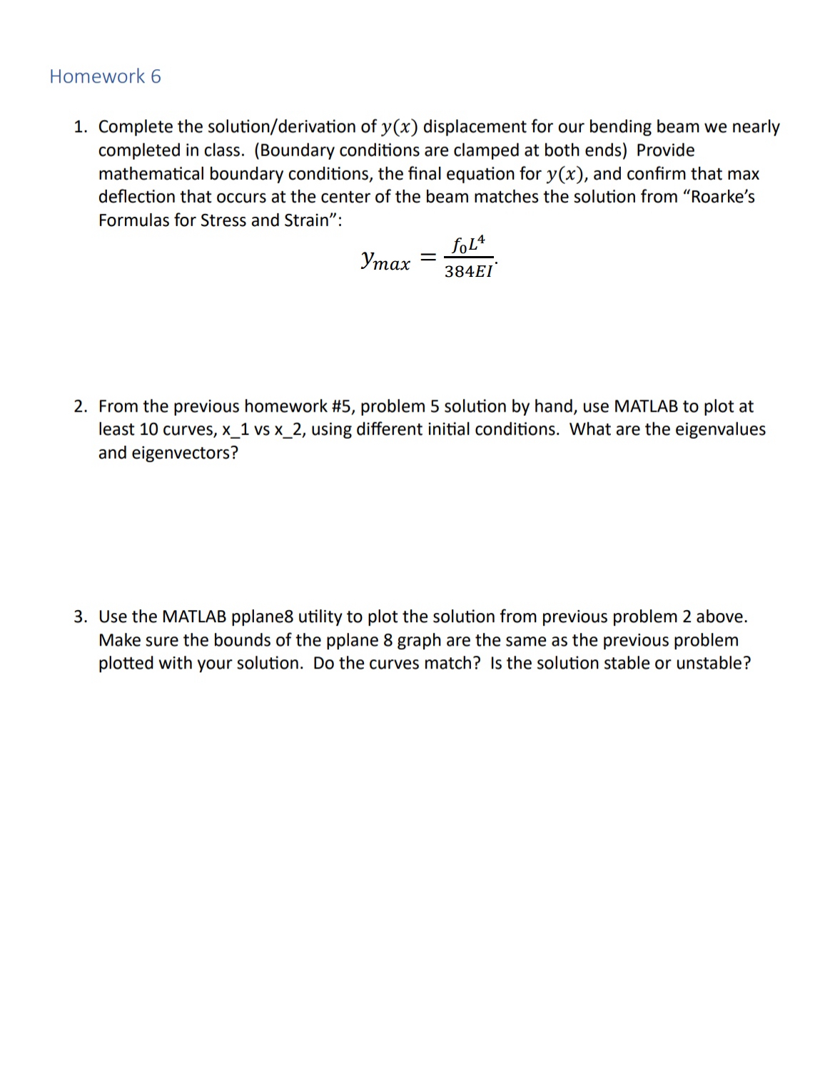 Solved 1. Complete the solution/derivation of y(x) | Chegg.com