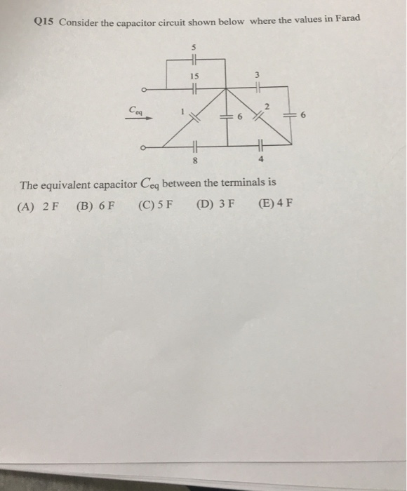 Solved 015 Consider the capacitor circuit shown below where | Chegg.com