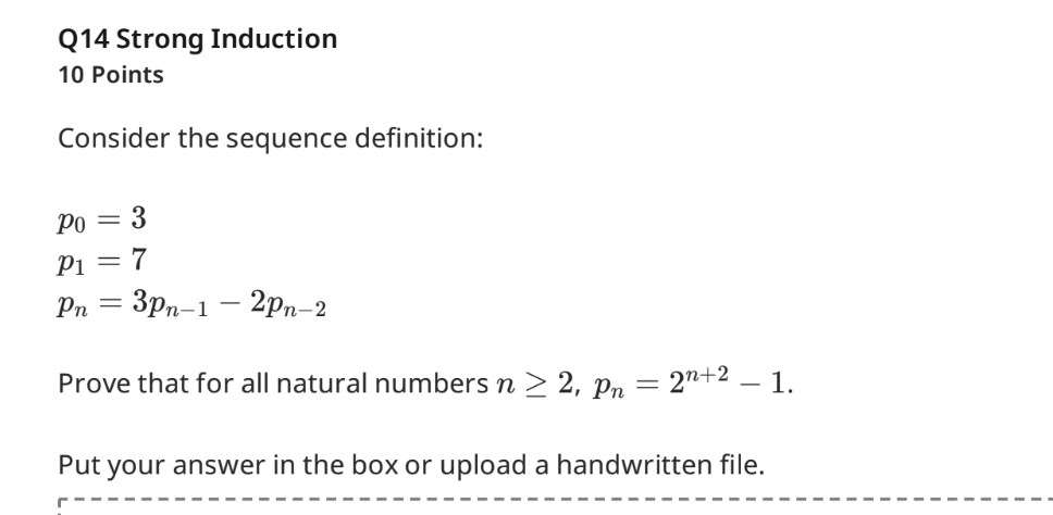 Solved 10 Points Consider the sequence definition: | Chegg.com