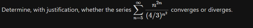 Solved Determine, with justification, whether the series | Chegg.com