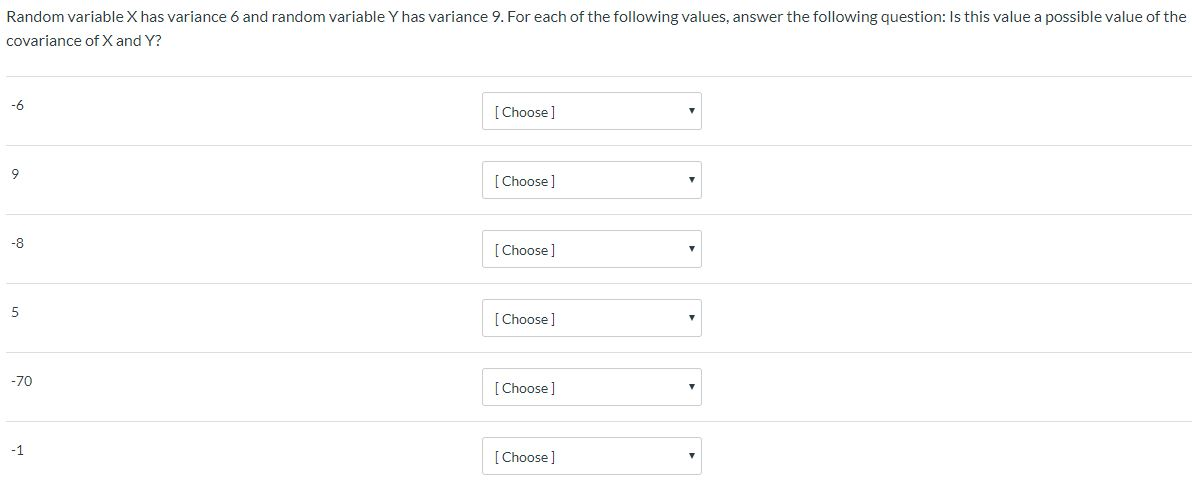 Solved Random Variable X Has Variance 6 And Random Variable 1791