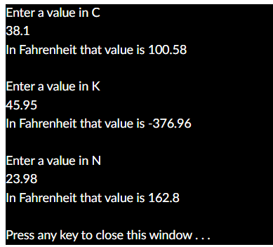 Solved Create three procedures that will convert a given | Chegg.com