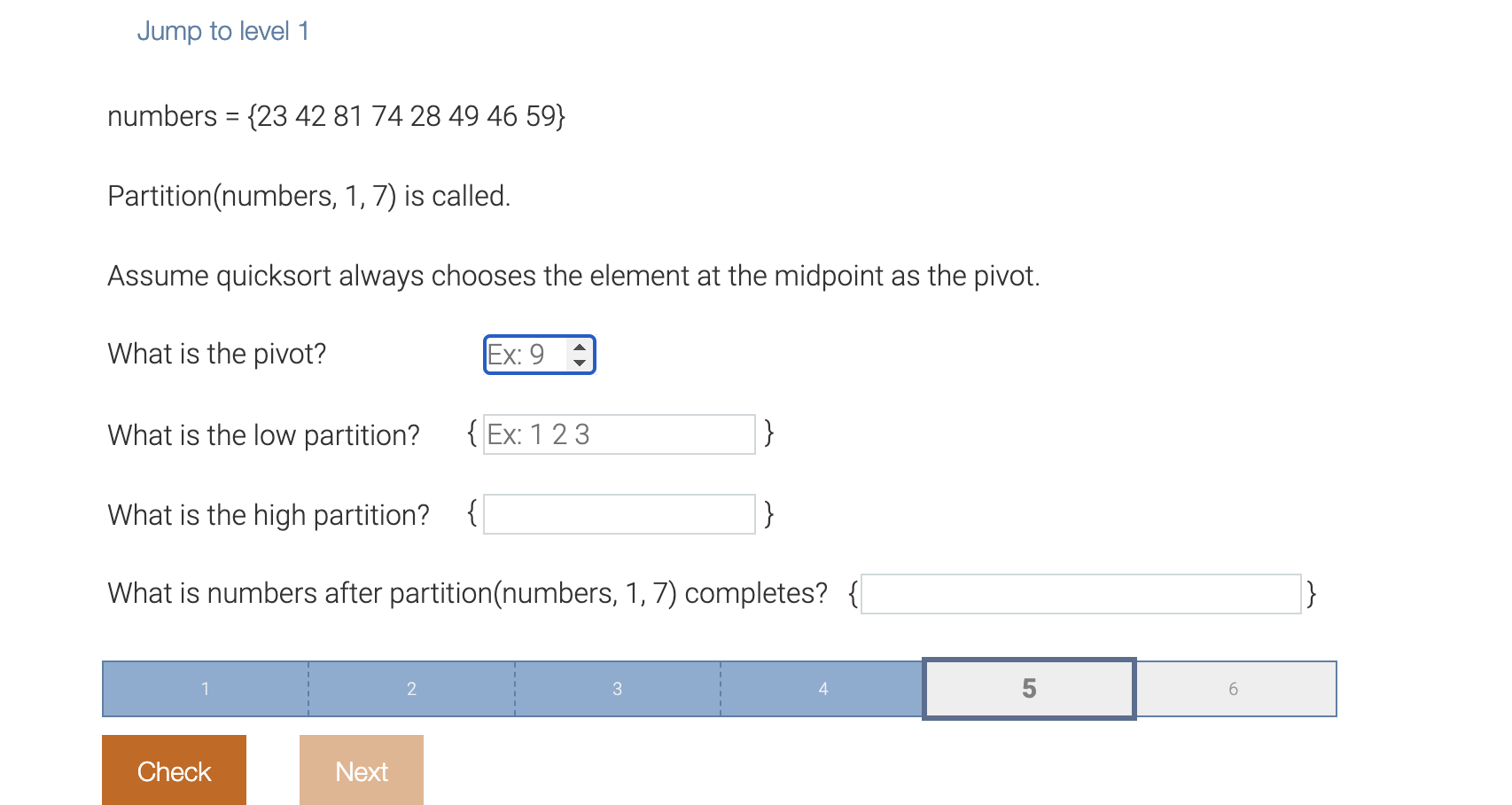Solved numbers = {23 42 81 74 28 49 46 59} | Chegg.com