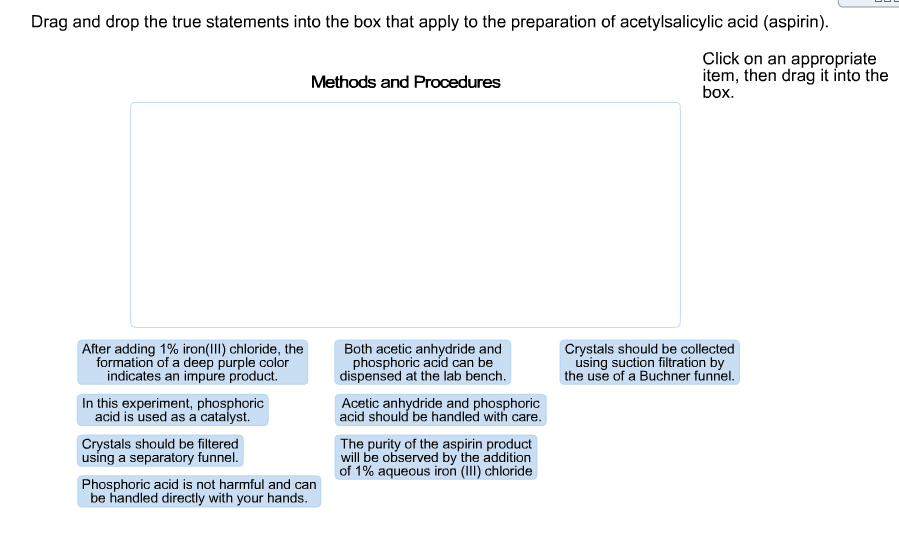 Solved Drag and drop the true statements into the box that | Chegg.com