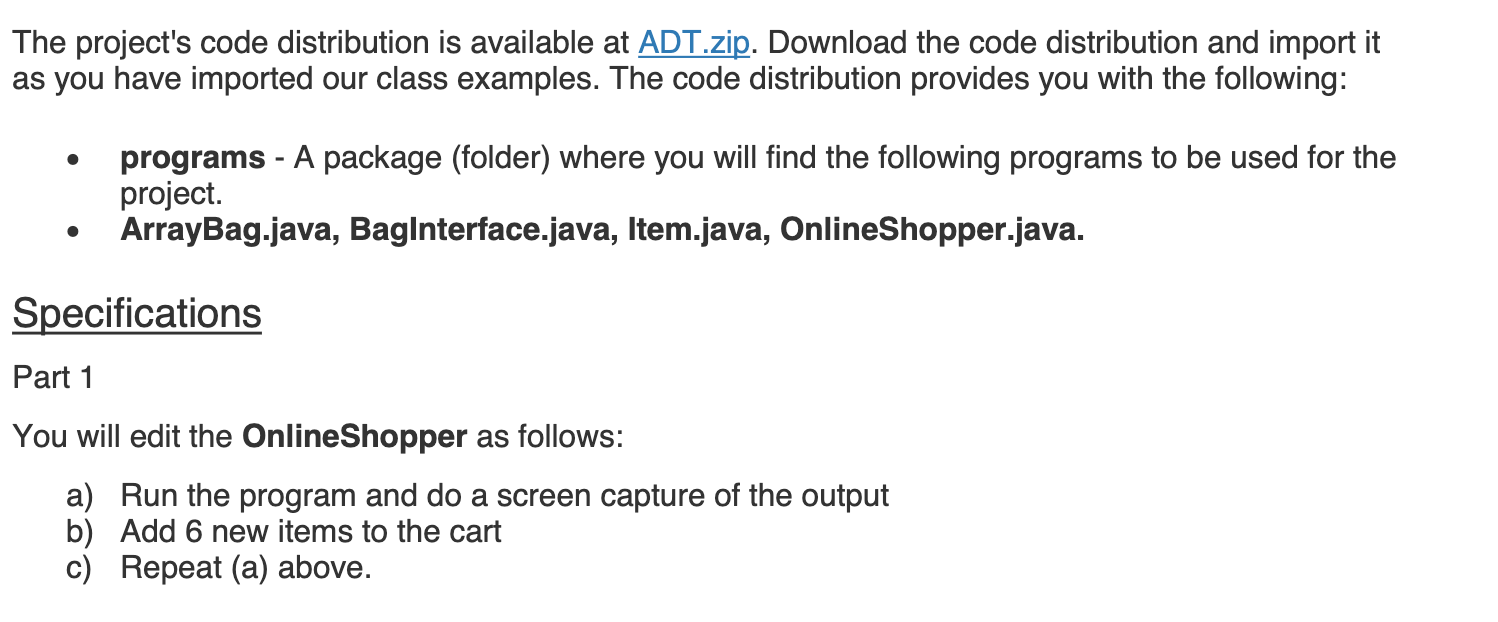 Solved Java data structures programming. Stuck on this | Chegg.com