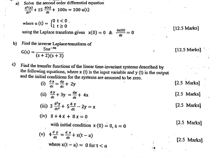 Solved Solve the second order differential equation | Chegg.com