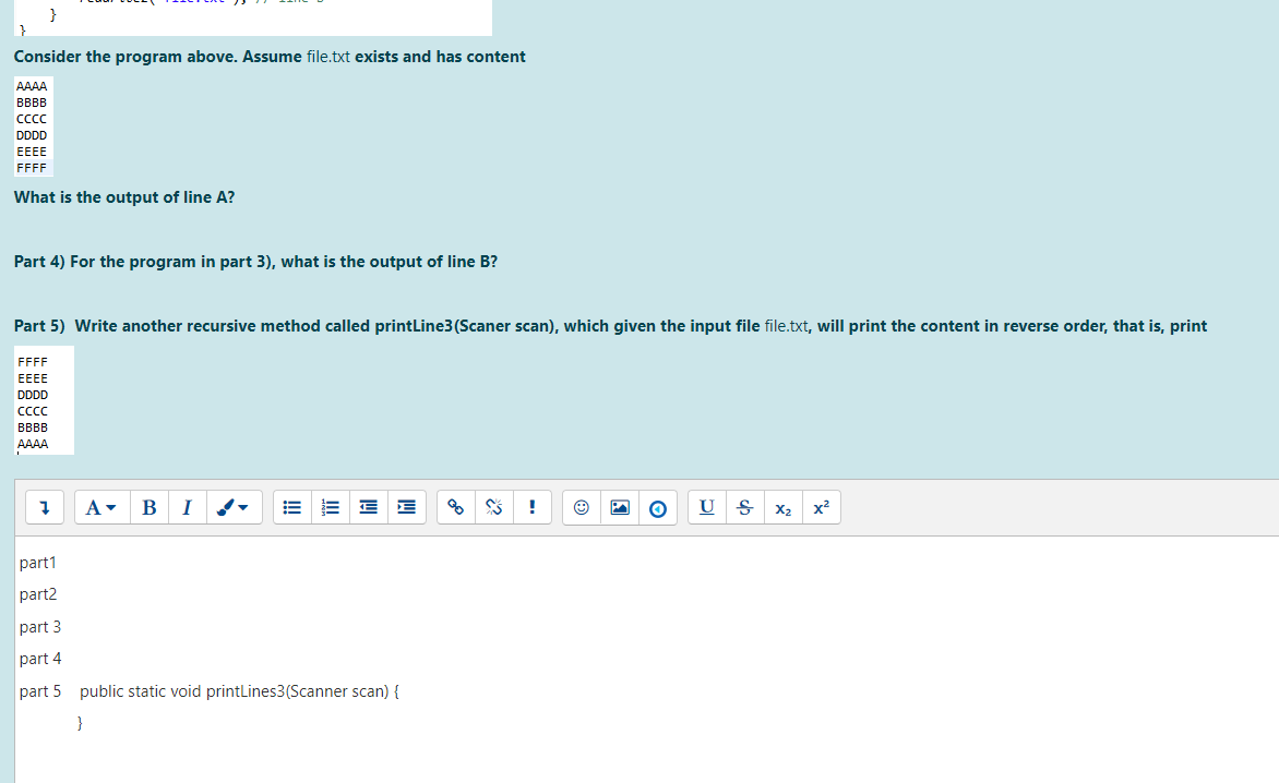Solved Part 1). Consider the simple recursive algorithm | Chegg.com