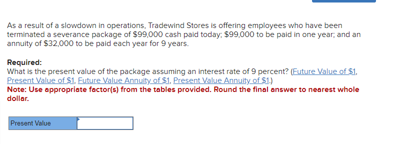 Solved As a result of a slowdown in operations, Tradewind | Chegg.com