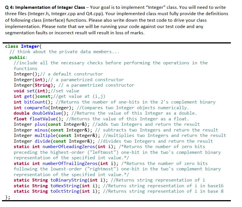 Write code in C++ using classes. Class members must | Chegg.com