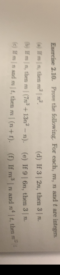 Solved Exercise 2.10. Prove the following. For each, m,n and | Chegg.com