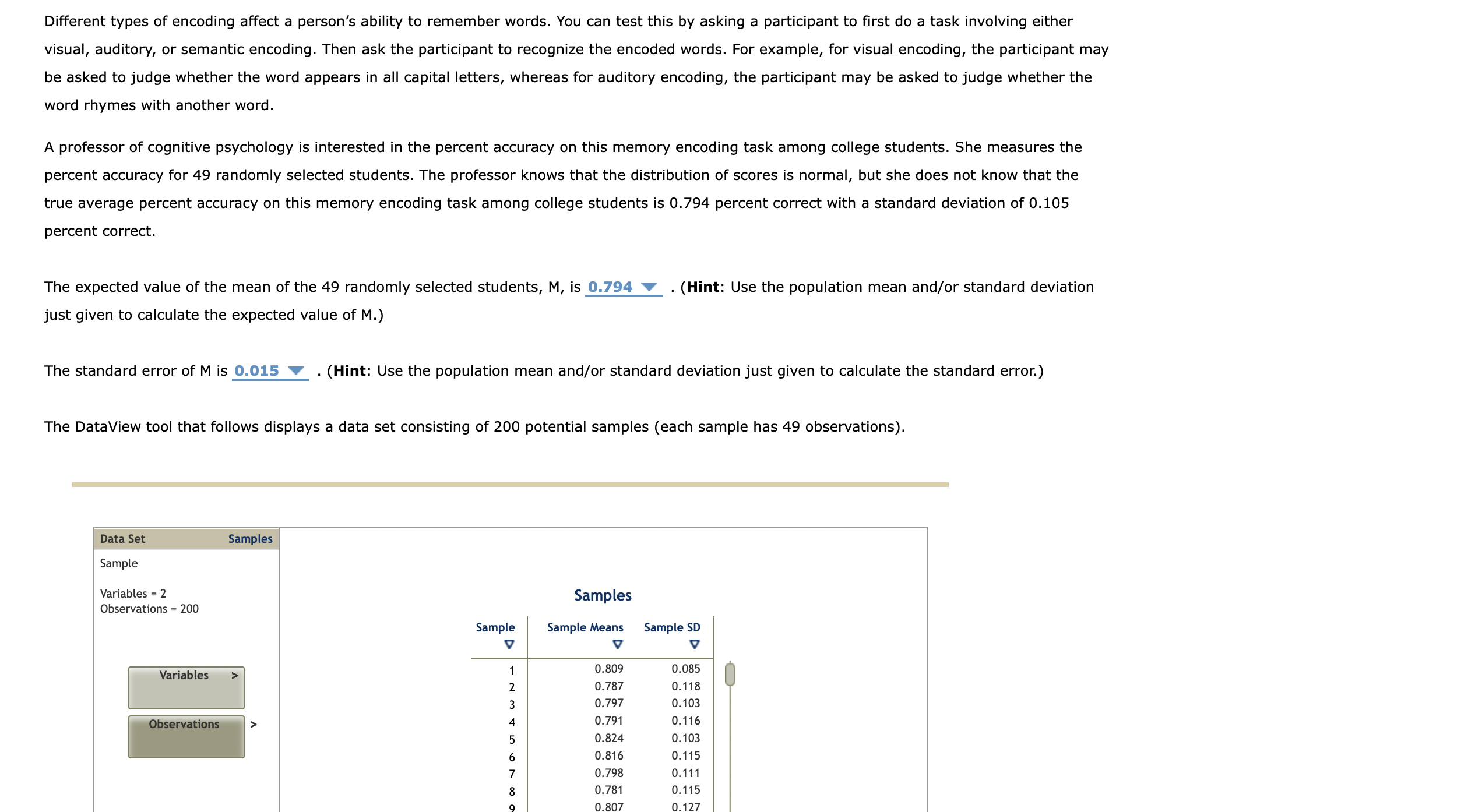 Solved Different types of encoding affect a person's ability | Chegg.com