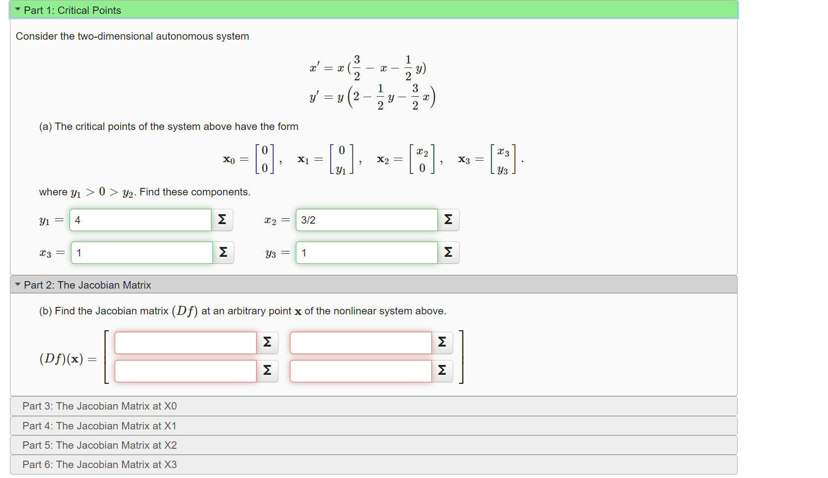 Solved Part 1: Critical Points Consider the two-dimensional | Chegg.com