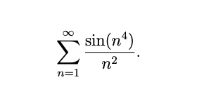 Solved sin(n4) n2 n=1 | Chegg.com
