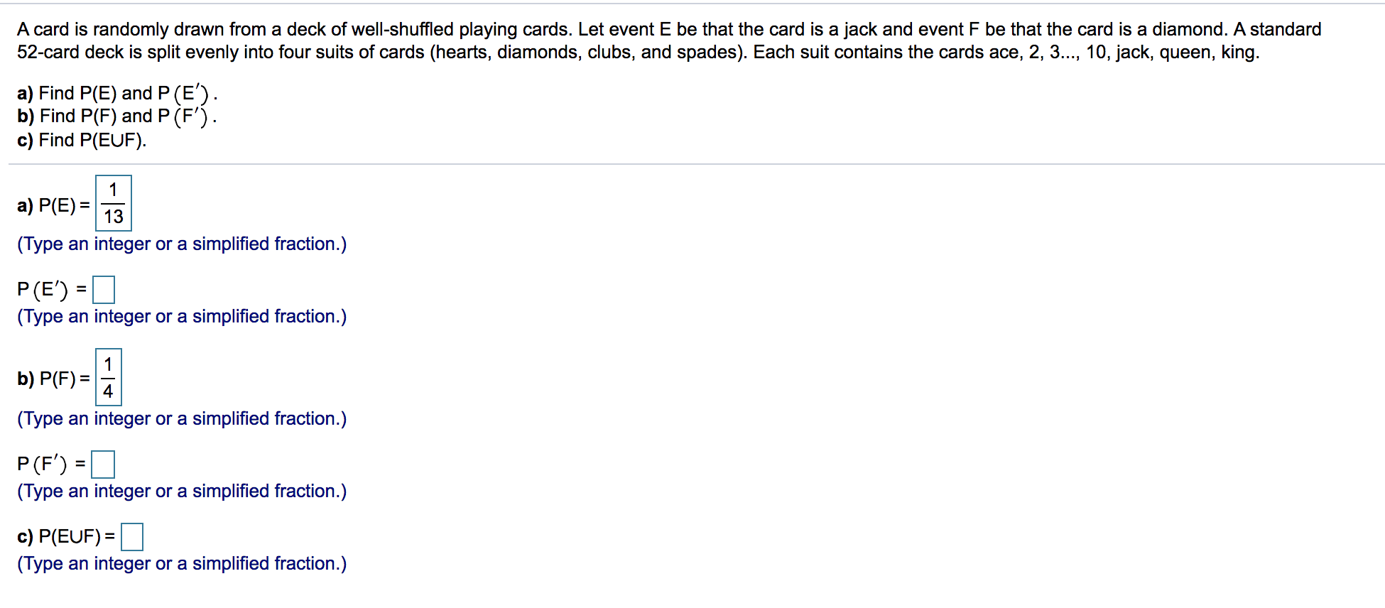 Solved A card is randomly drawn from a deck of well-shuffled | Chegg.com
