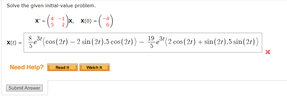 Solved Solve the given initial-value problem. | Chegg.com