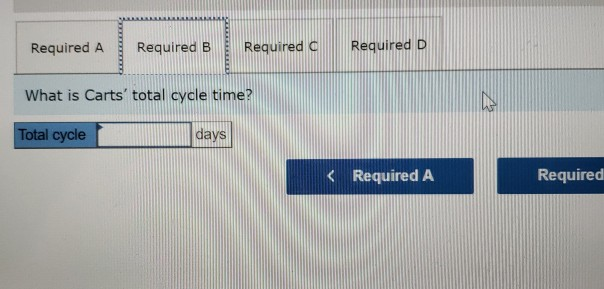 Solved Carts Corporation is trying to determine how long it | Chegg.com