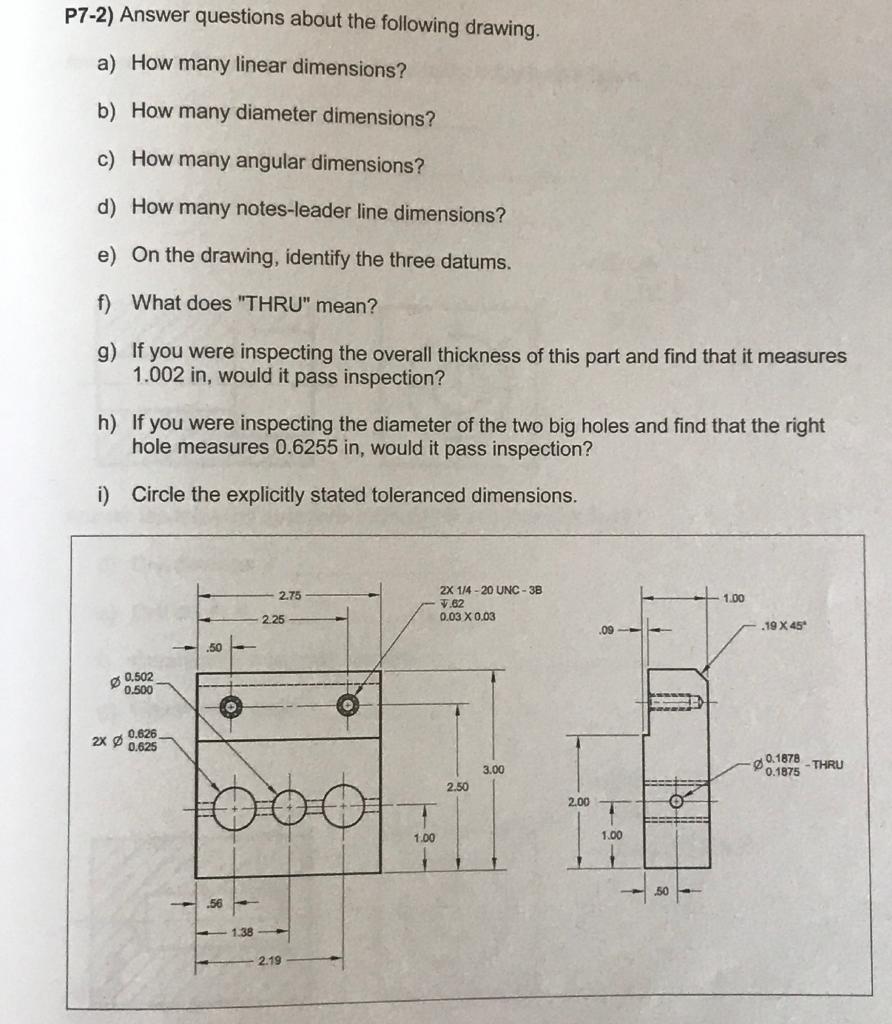 Solved P7-2) Answer questions about the following drawing. | Chegg.com