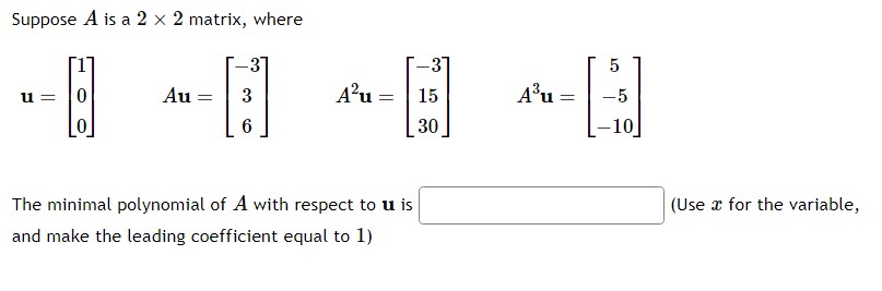 Solved Suppose \\( A \\) is a \\( 2 \\times 2 \\) matrix, | Chegg.com