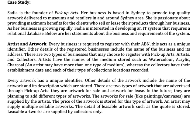 Solved Case Study: Sadia is the founder of Pick-up Arts. Her | Chegg.com