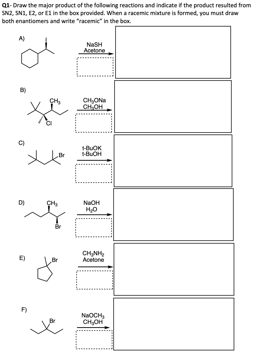 [Solved]: Q1- Draw the major product of the following reac
