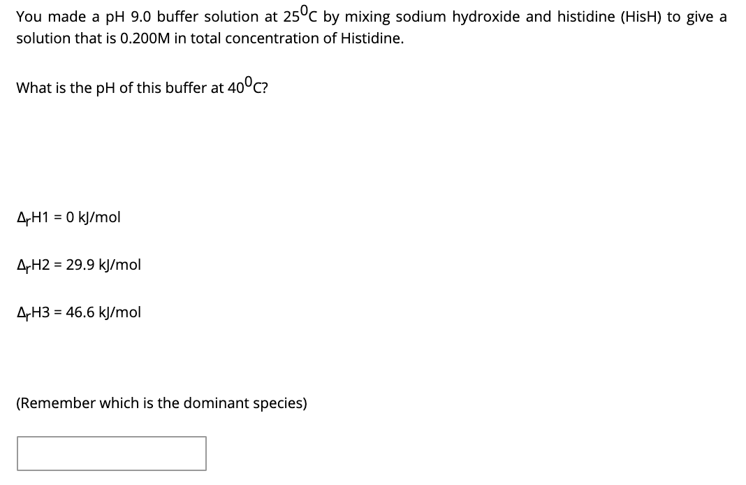 You made a pH 9.0 buffer solution at 25°C by mixing | Chegg.com