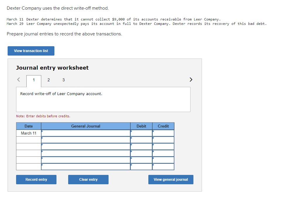 Solved 2- Record the reinstatement of an account previously | Chegg.com
