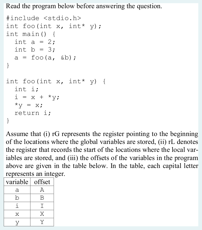 Solved Read the program below before answering the question. | Chegg.com
