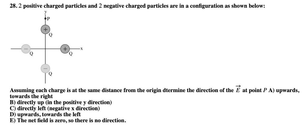 Solved 28.2 positive charged particles and 2 negative | Chegg.com
