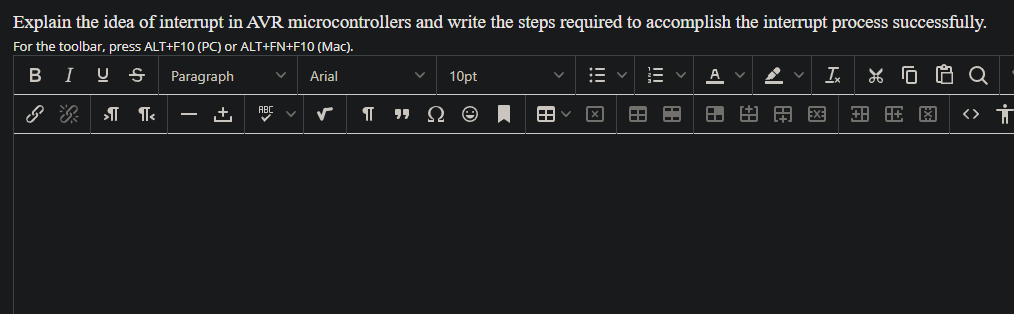 Solved Explain the idea of interrupt in AVR microcontrollers | Chegg.com