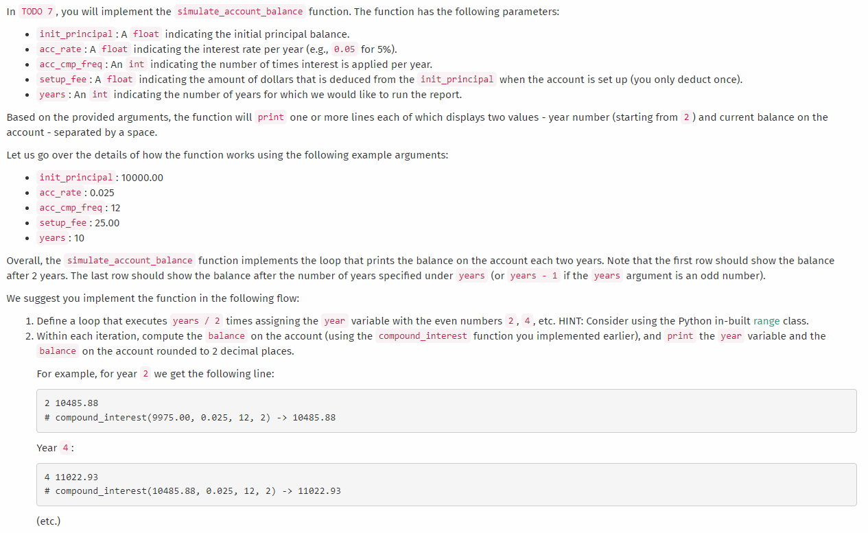 Solved In TODO 7 , you will implement the | Chegg.com