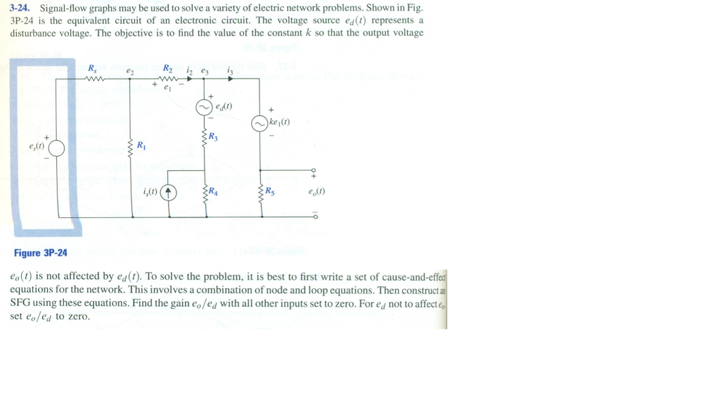 3-24. Signal-flow graphs may be used to solve a | Chegg.com