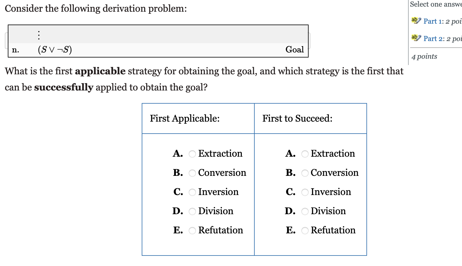 Solved Consider the following derivation problem: Part 1: 2 | Chegg.com