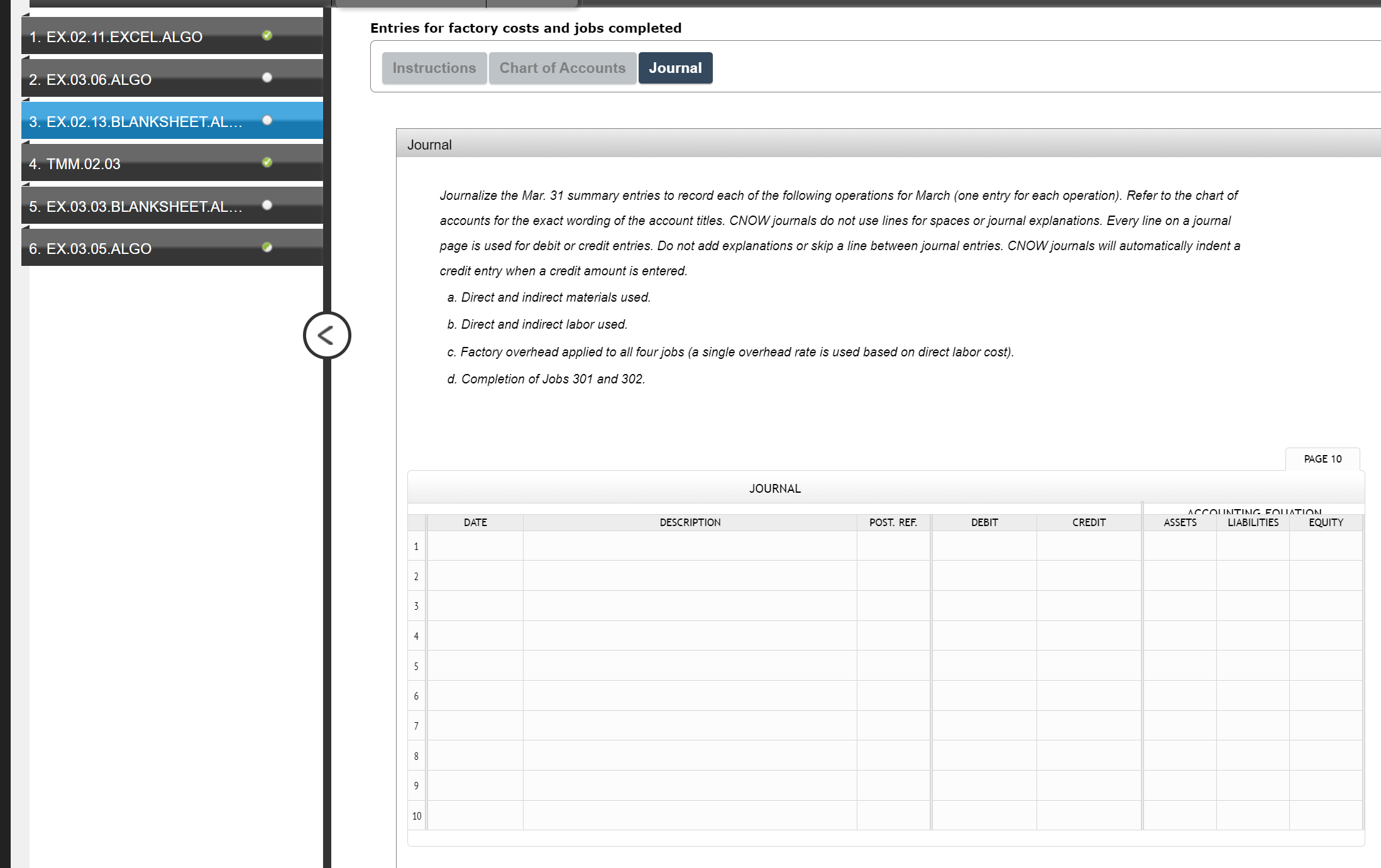 Solved Journalize the Mar. 31 summary entries to record each | Chegg.com