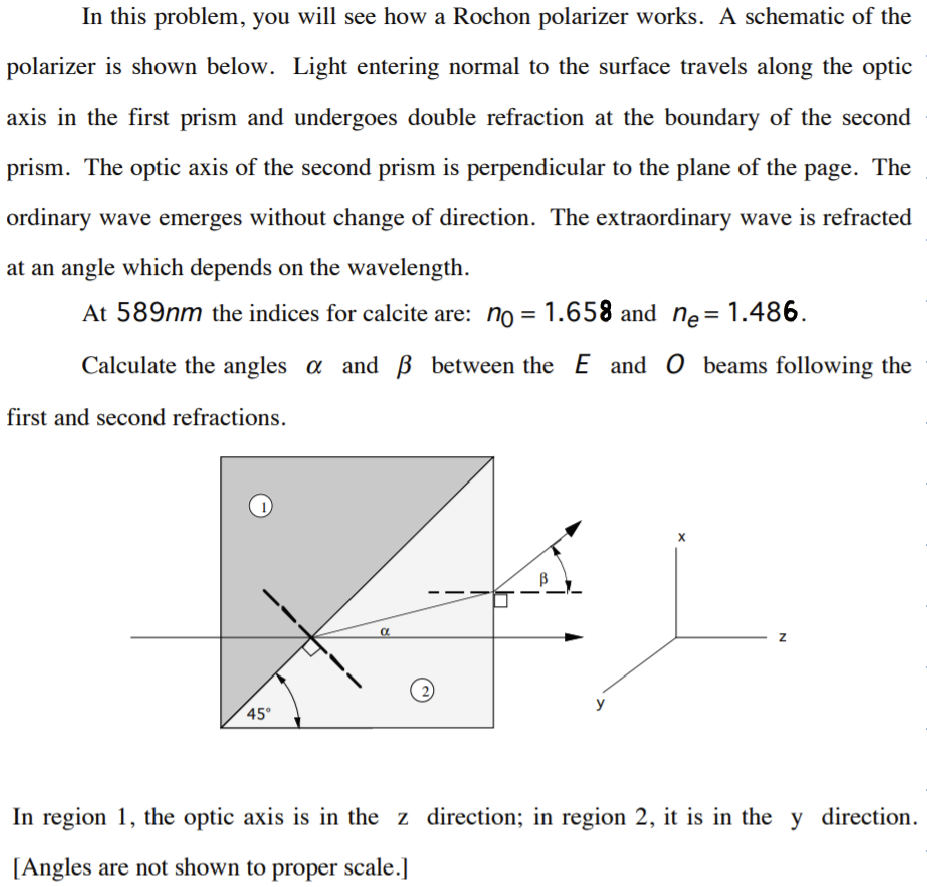 Solved In this problem, you will see how a Rochon polarizer | Chegg.com