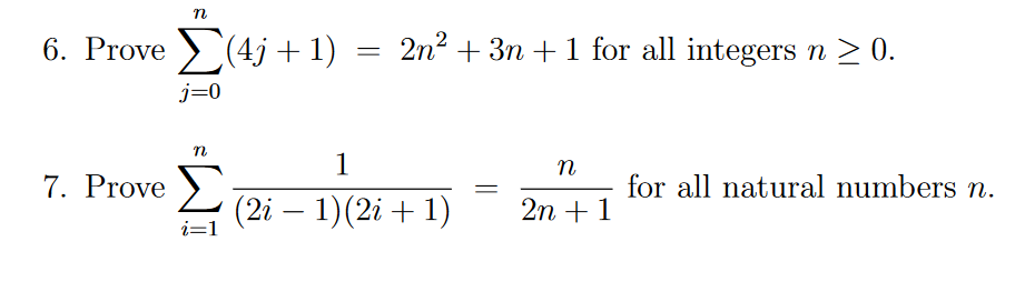 Solved 6. Prove (4) + 1) = 2n² + 3n + 1 for all integers n > | Chegg.com