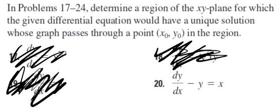 Solved In Problems 17-24, determine a region of the xy-plane | Chegg.com