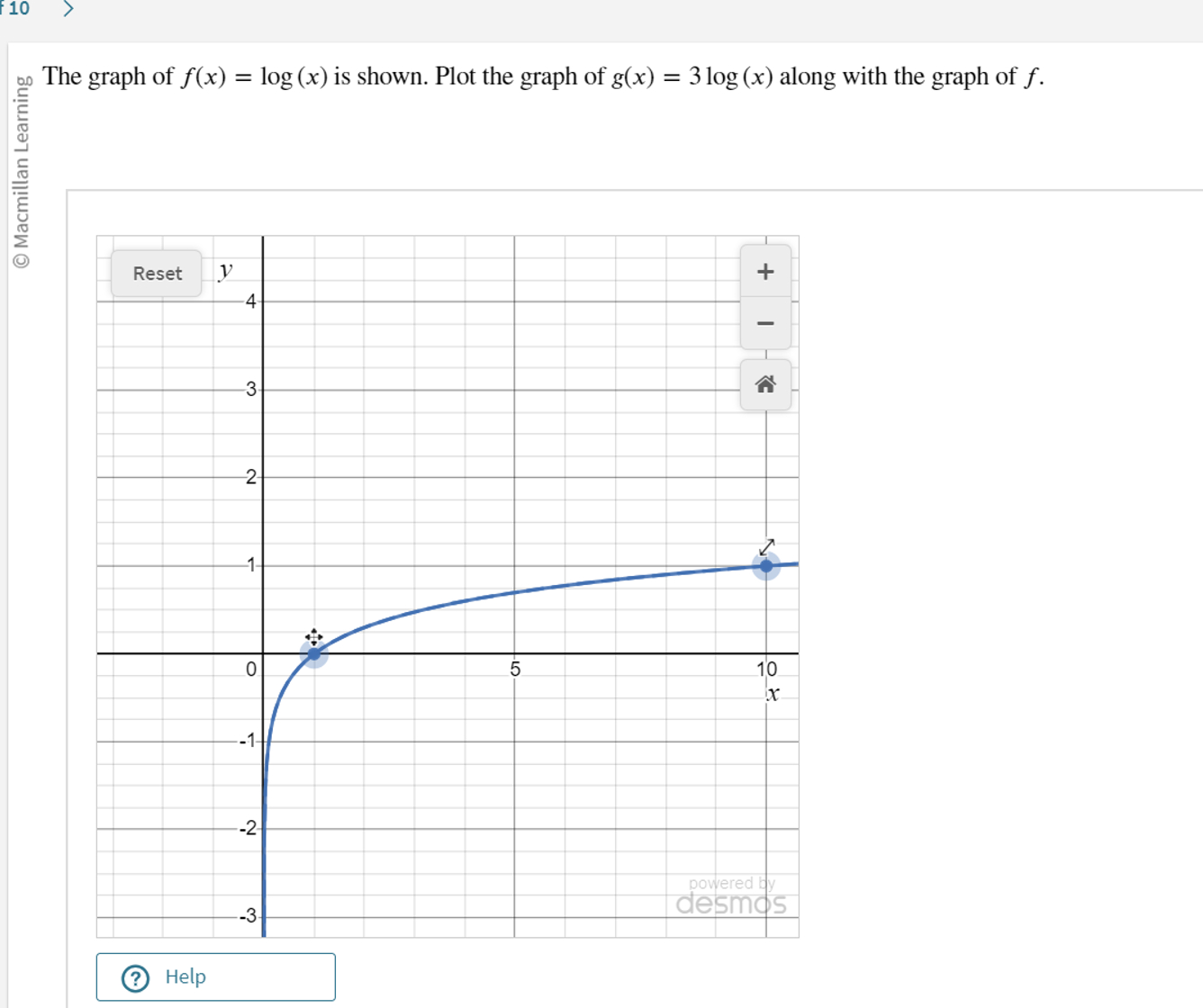 Solved The graph of f(x)=log(x) is shown. Plot the graph of | Chegg.com Solved The graph of f(x)=log(x) is shown. Plot the graph of | Chegg.com