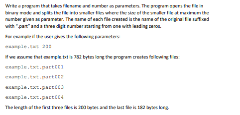 Solved Write a program that takes filename and number as | Chegg.com