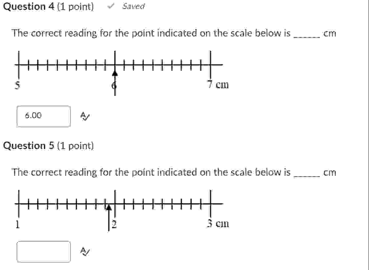 Solved Question 4 ﻿Question 6 (1 ﻿point)The correct reading | Chegg.com
