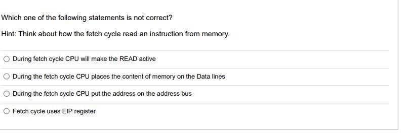 Solved Which one of the following statements is not correct? | Chegg.com